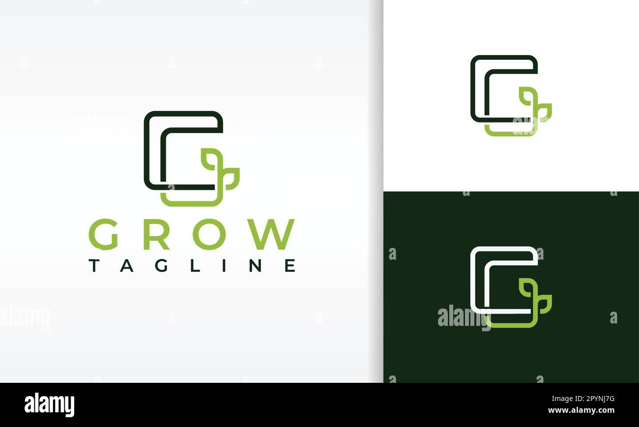 Green alphabet grow vector eco hi-res stock photography and images - Alamy