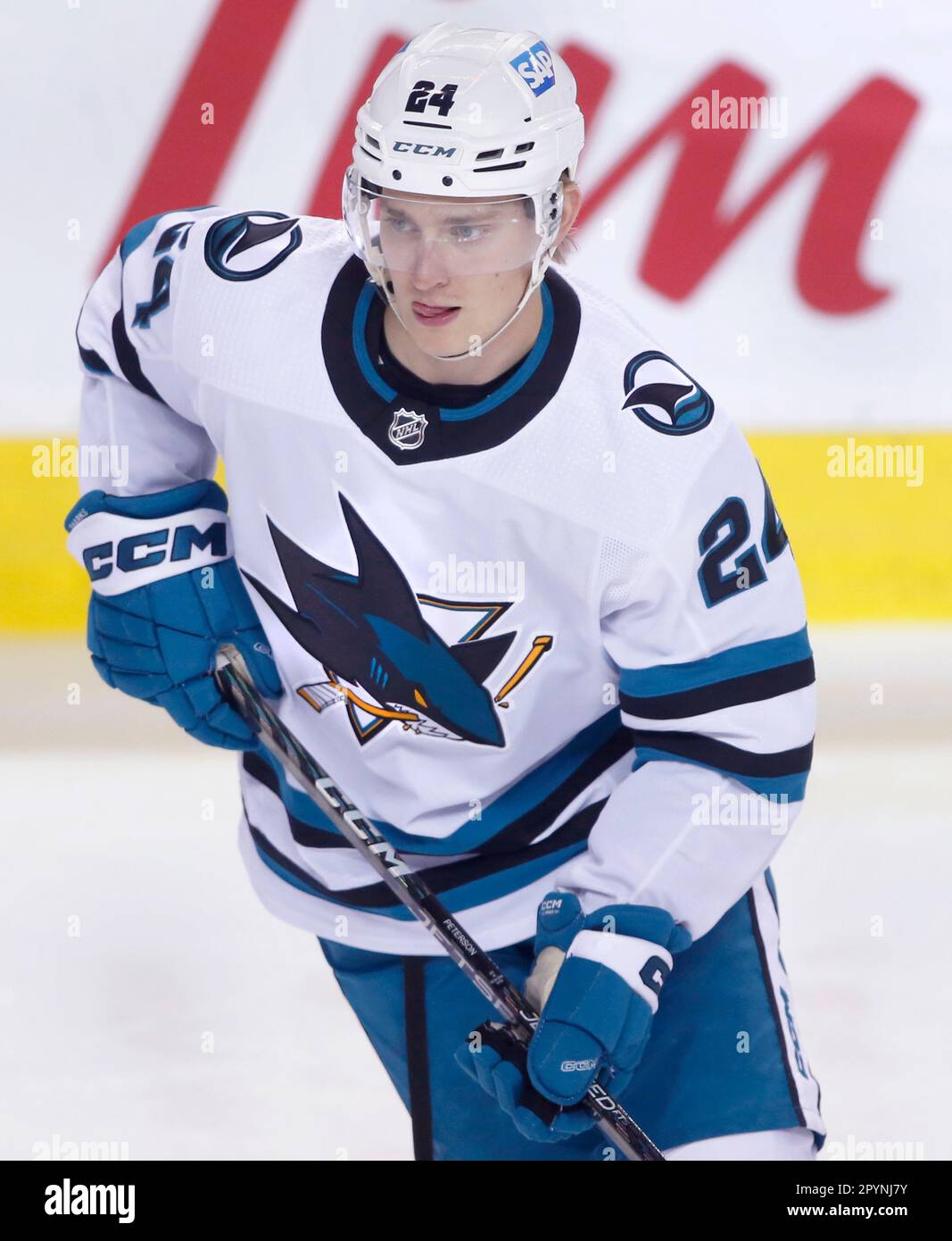 NHL profile photo on San Jose Sharks player Jacob Peterson, from Sweden ...