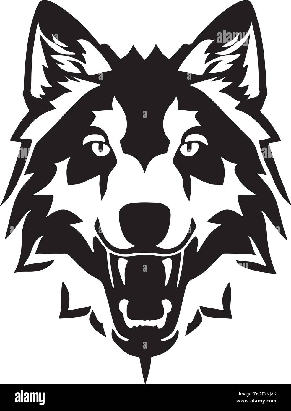 Super and powerful wolf emblem art vector Stock Vector Image & Art - Alamy