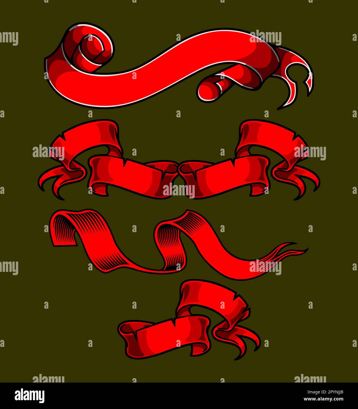 ribbon vector template Stock Vector Image & Art - Alamy