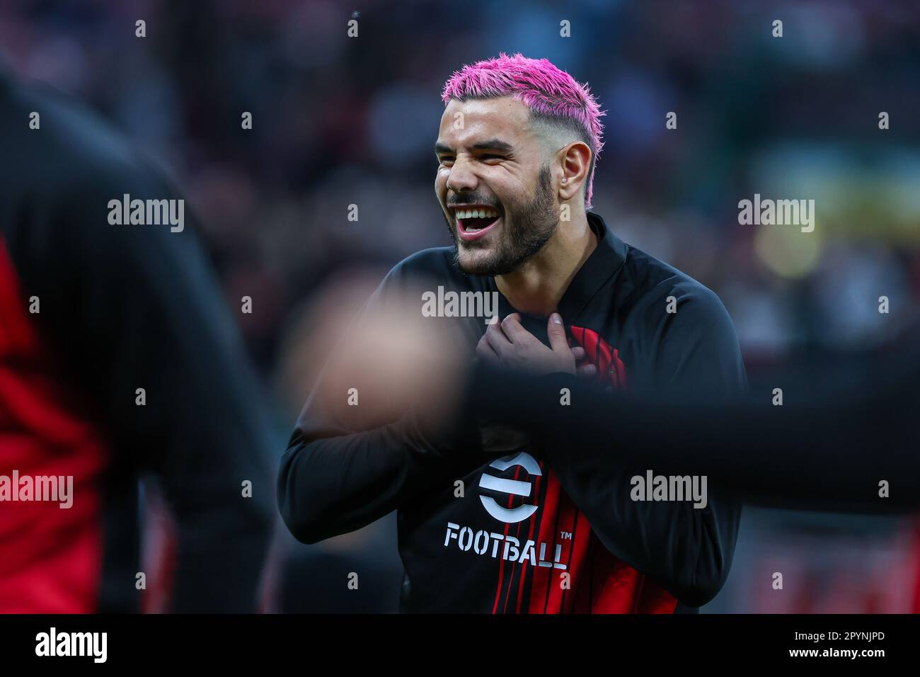 Milan, Italy. 03rd May, 2023. Theo Hernandez of AC Milan smiling during ...