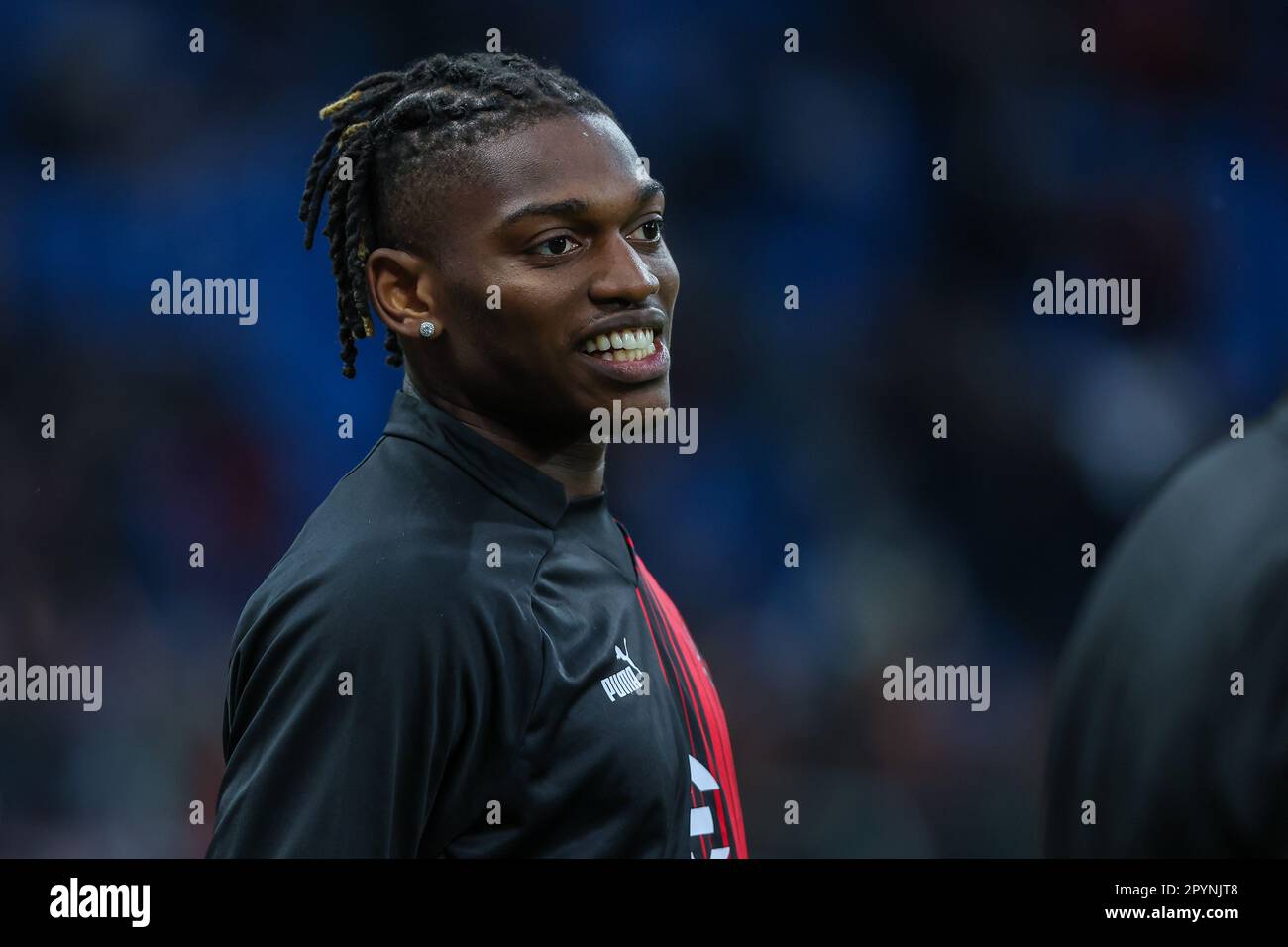 Milan, Italy. 03rd May, 2023. Rafael Leao of AC Milan smiling during ...
