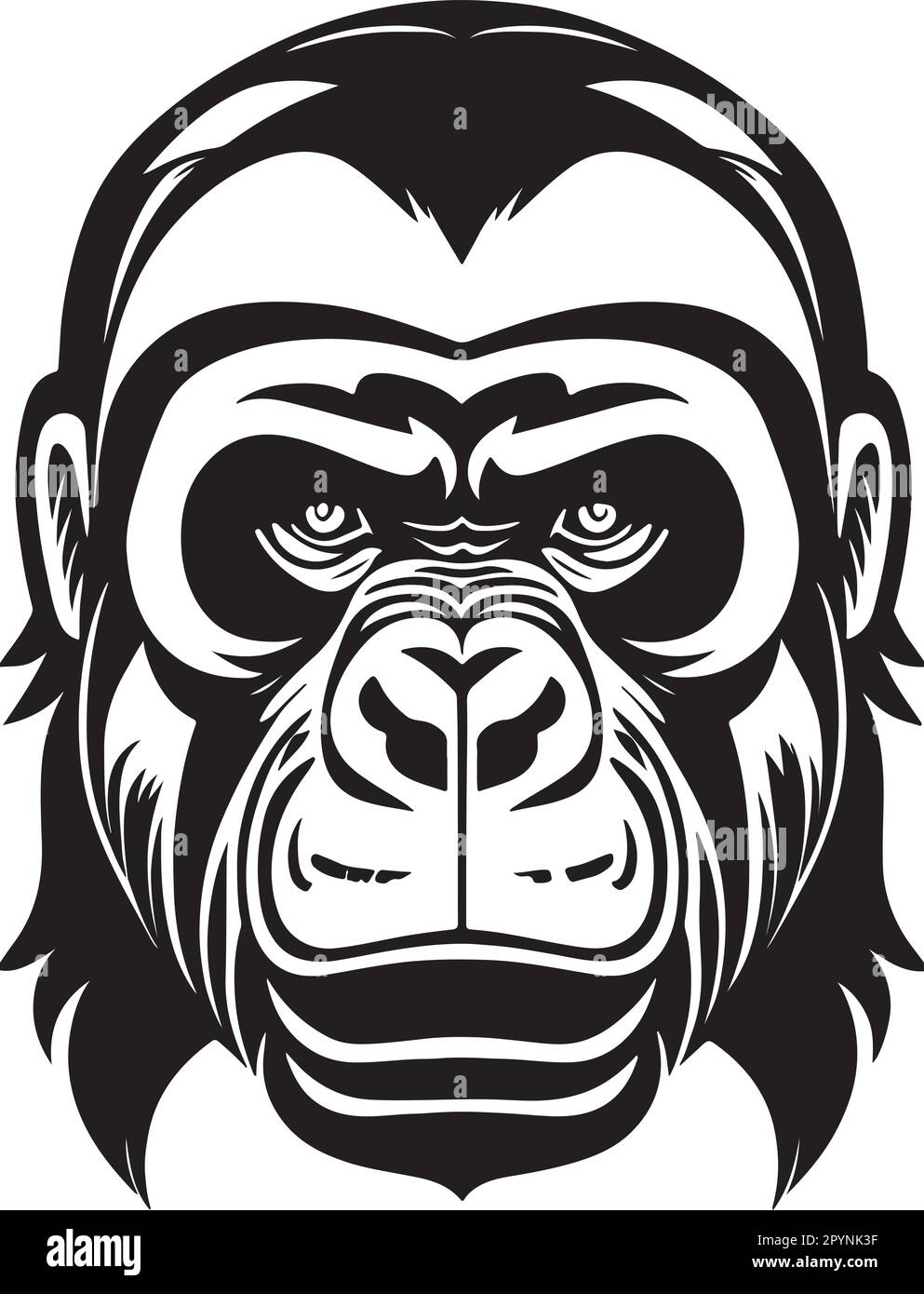 Gorilla Face Outline