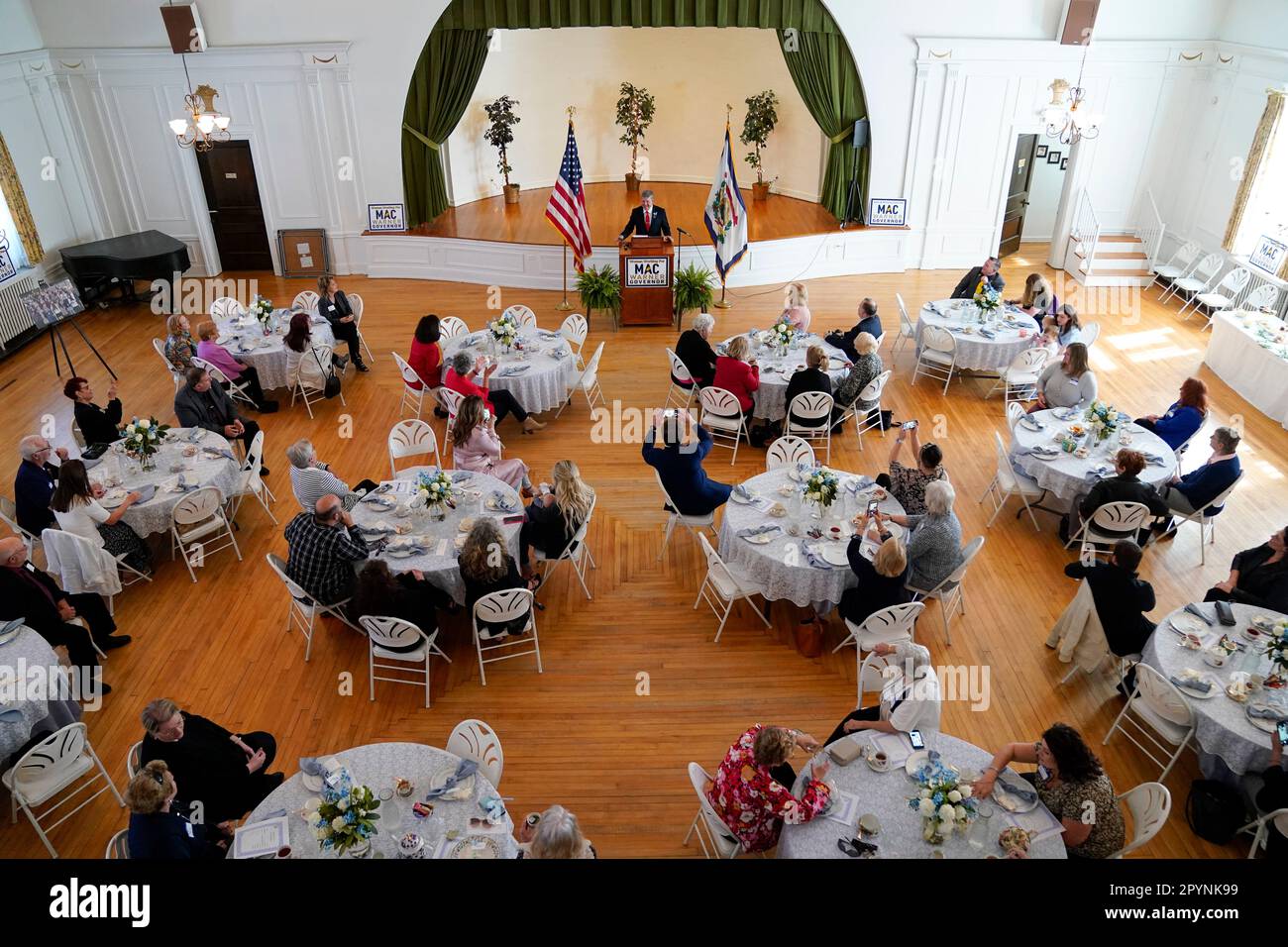 West Virginia gubernatorial candidate Mac Warner speaks to supporters ...