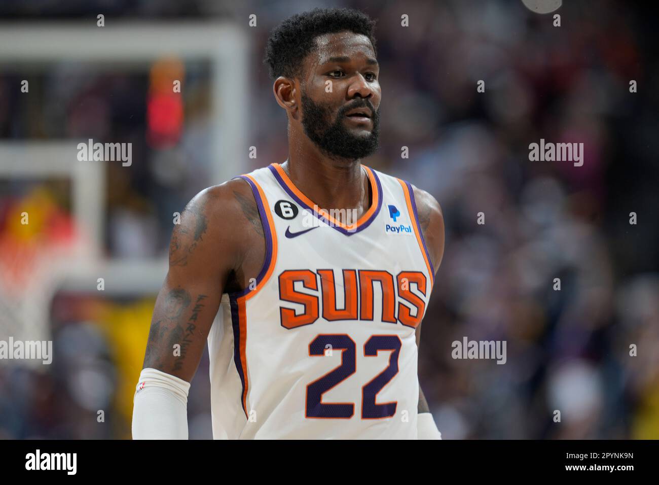 Phoenix Suns center Deandre Ayton (22) in the second half of Game 2 of ...