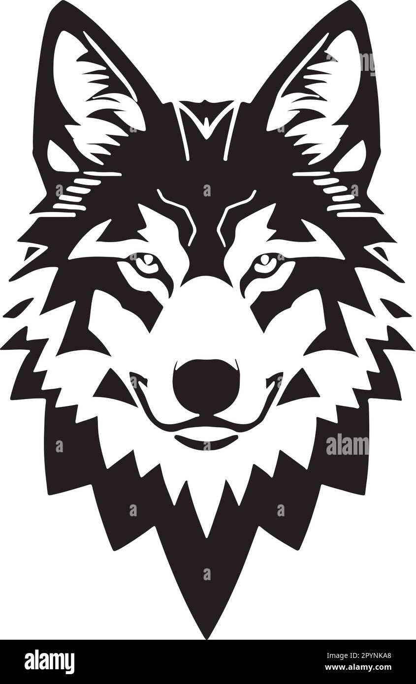 Pretty and powerful wolf emblem art vector Stock Vector Image & Art - Alamy