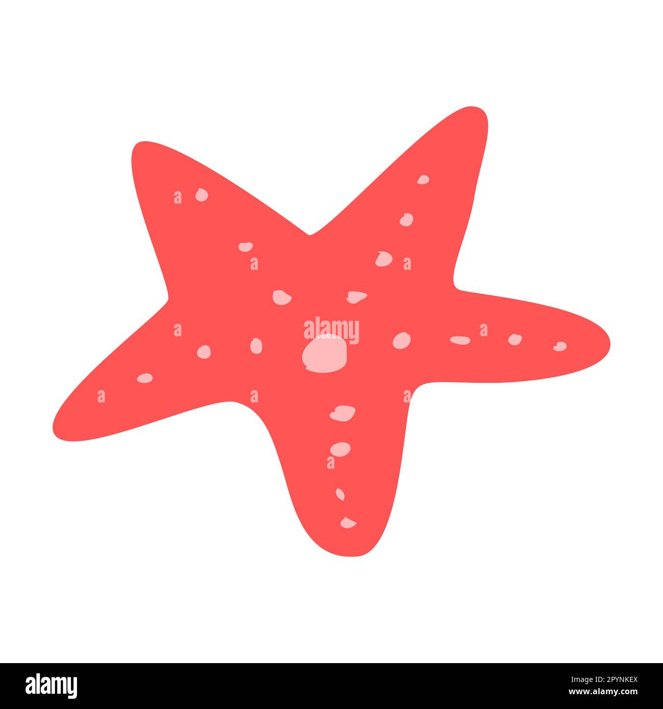 red starfish - isolated icon on white background Stock Vector Image ...