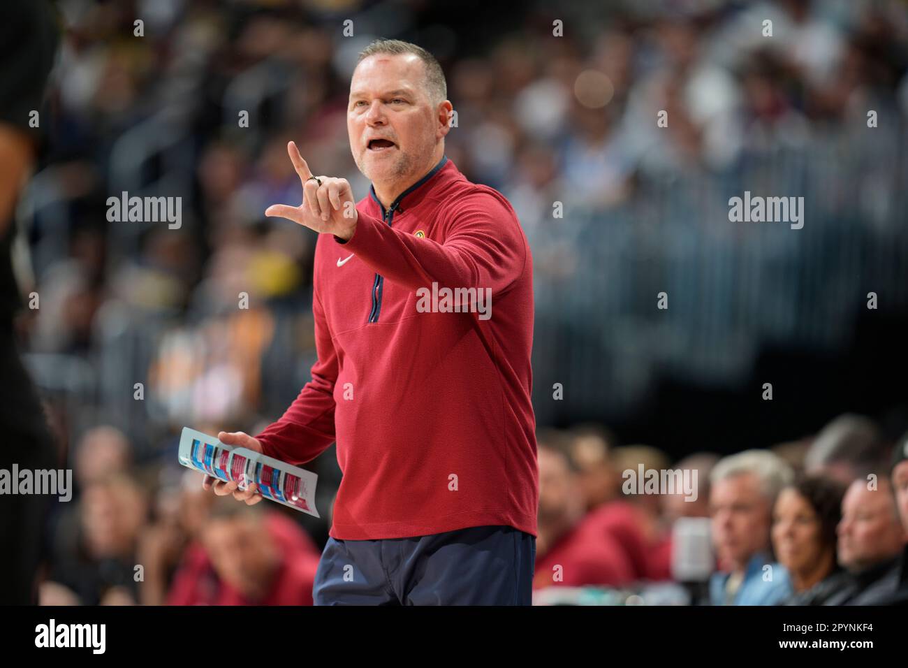 Denver Nuggets head coach Michael Malone in the second half of Game 2 ...