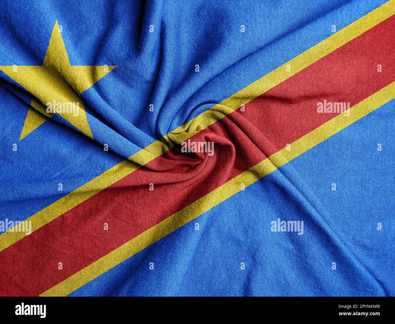 Fabric Flag of the Democratic Republic of Congo, National Flag of the ...