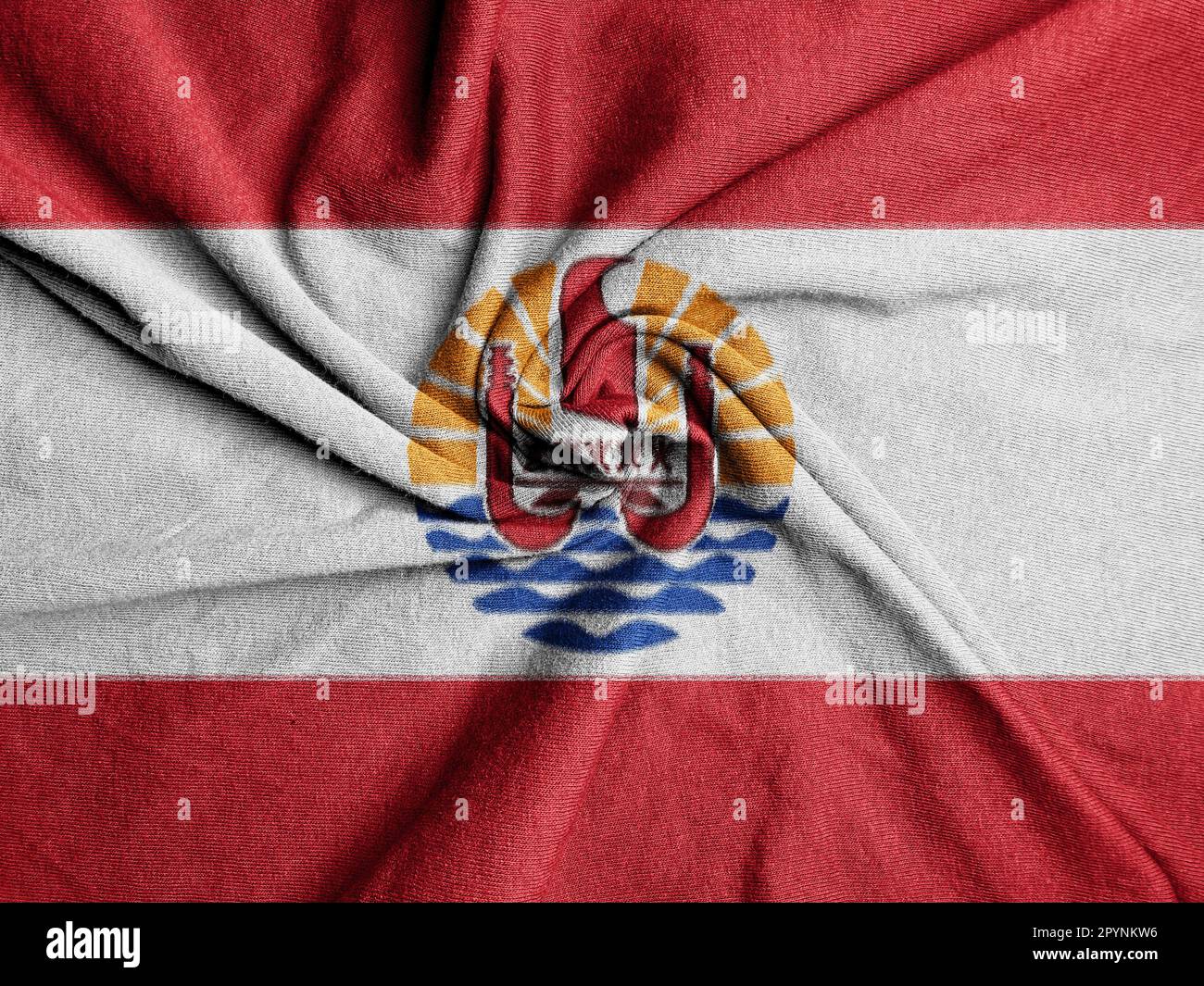 Fabric Flag of the French Polynesia, National Flag of the French ...