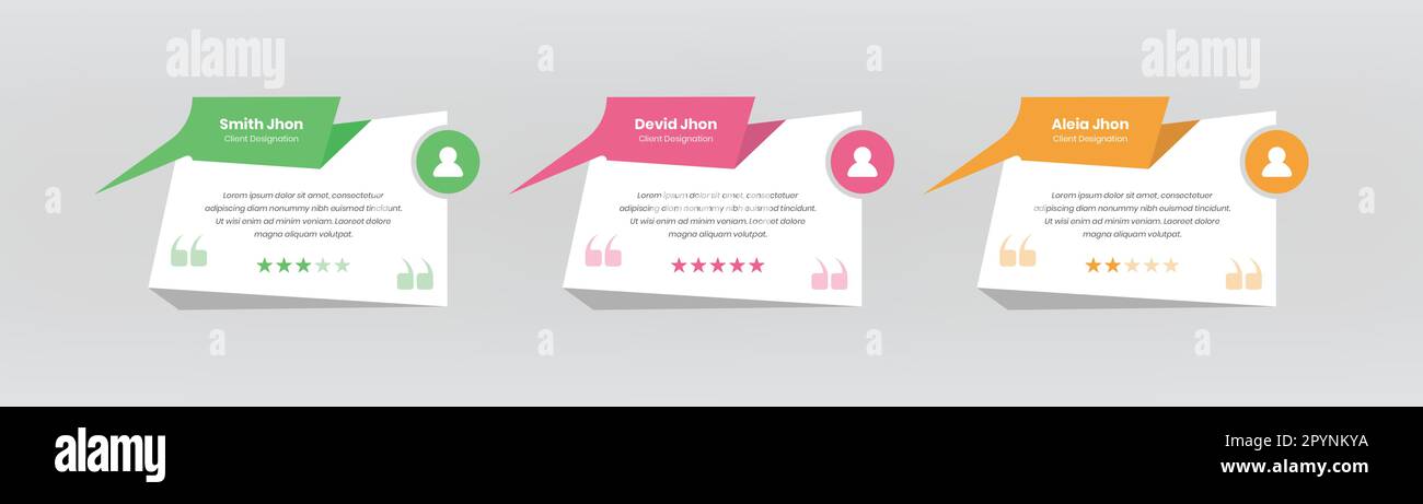 Client feedback or customer rating card with minimalistic abstract ...