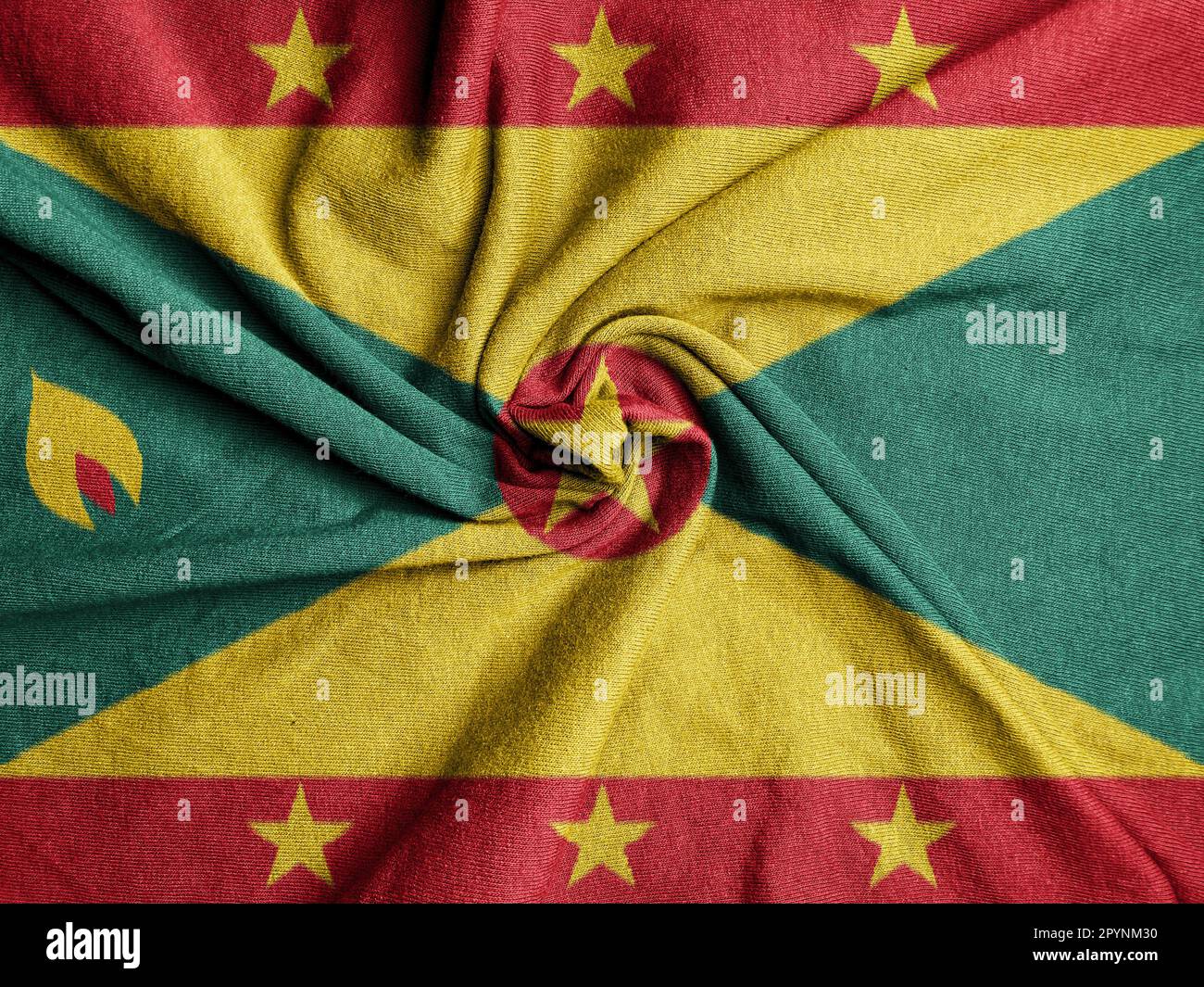 Fabric Flag of the Grenada, National Flag of the Grenada Stock Photo ...