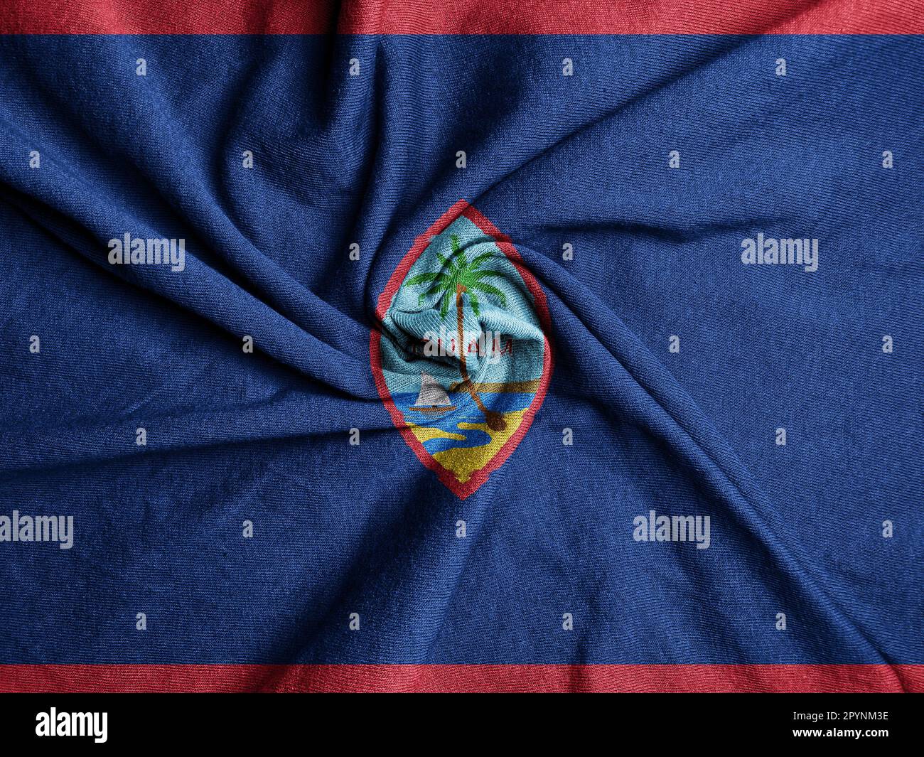 Fabric Flag of the Guam, National Flag of the Guam Stock Photo - Alamy