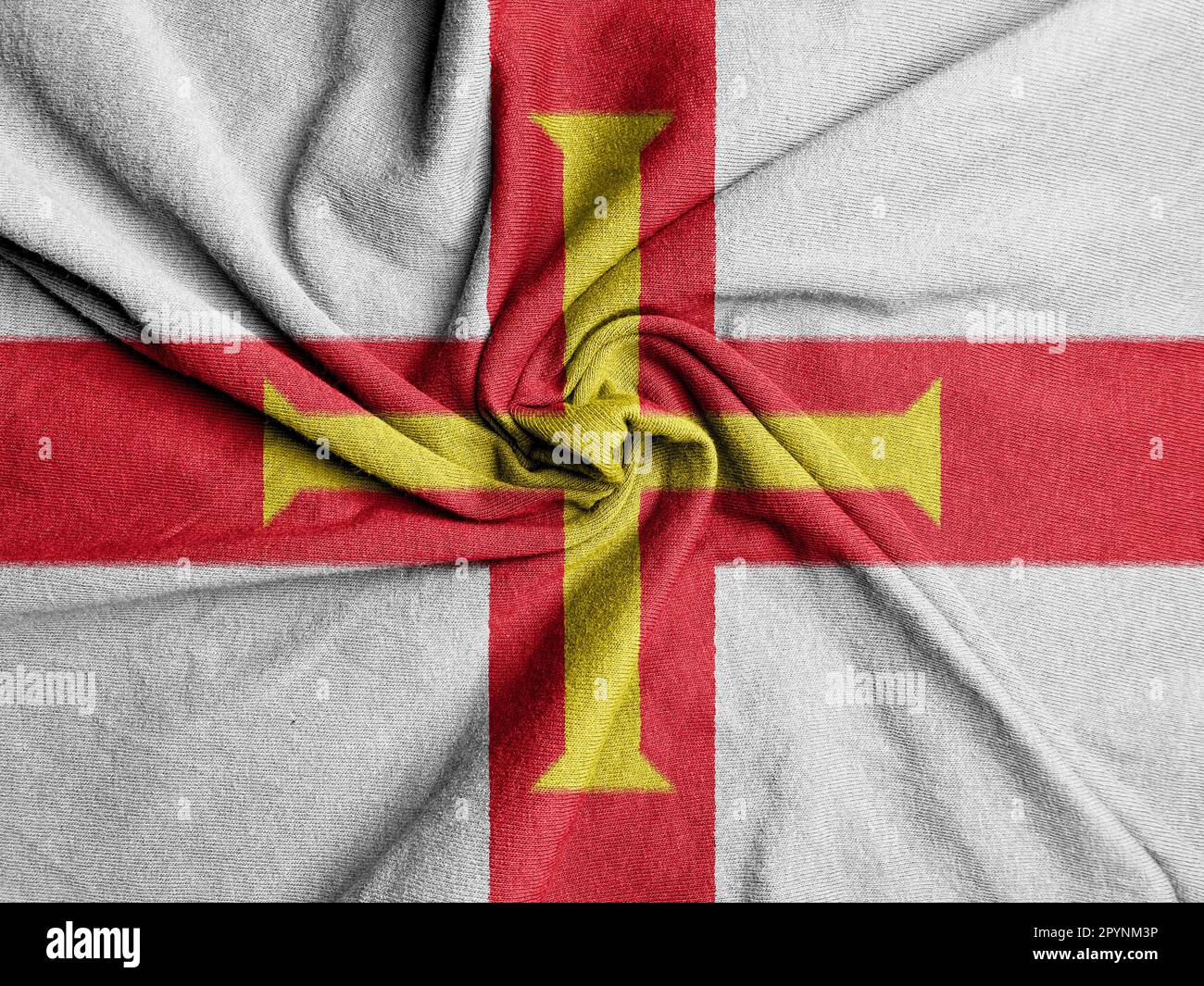 Fabric Flag of the Guernsey, National Flag of the Guernsey Stock Photo ...