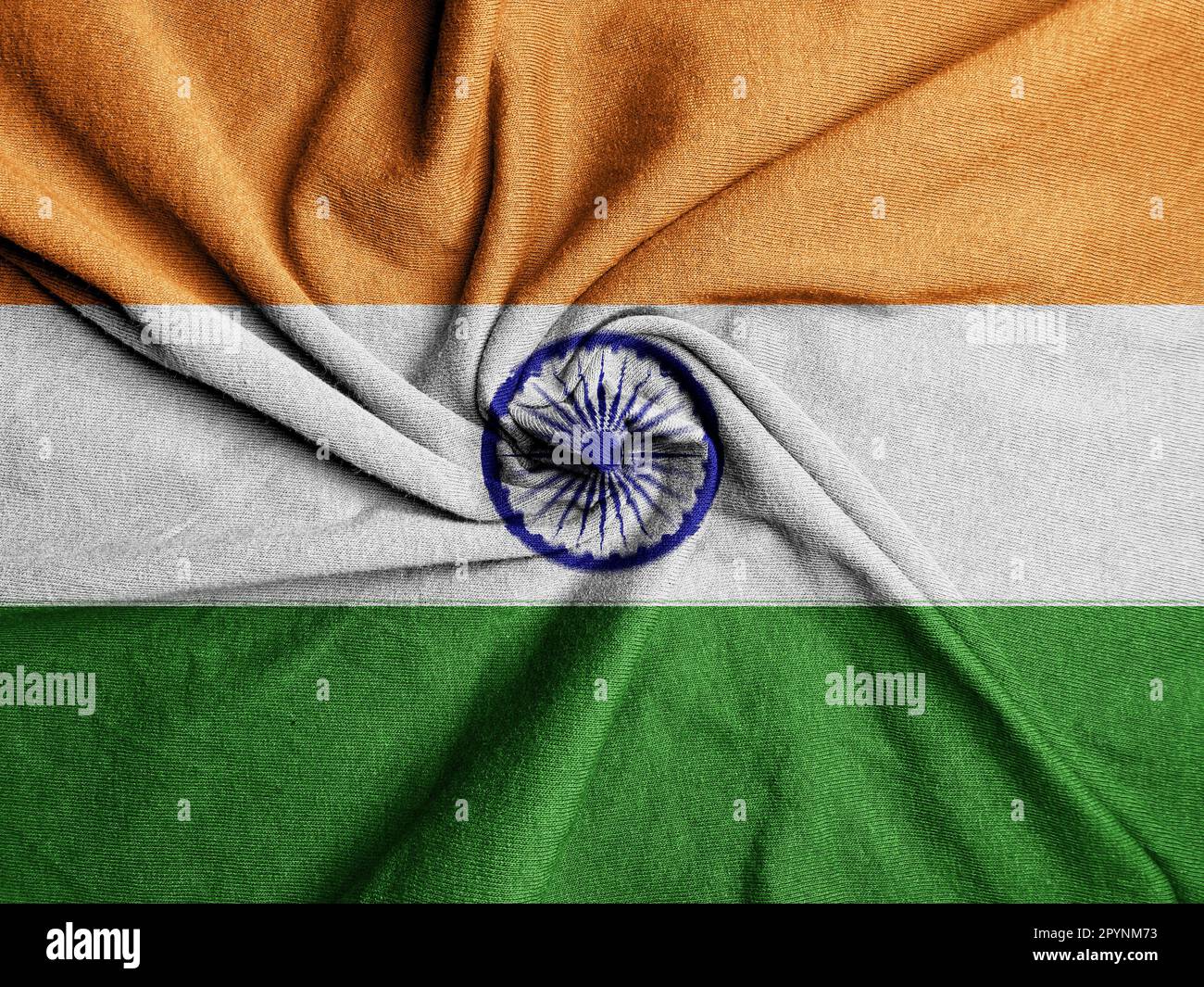 Fabric Flag of the India, National Flag of the India Stock Photo - Alamy
