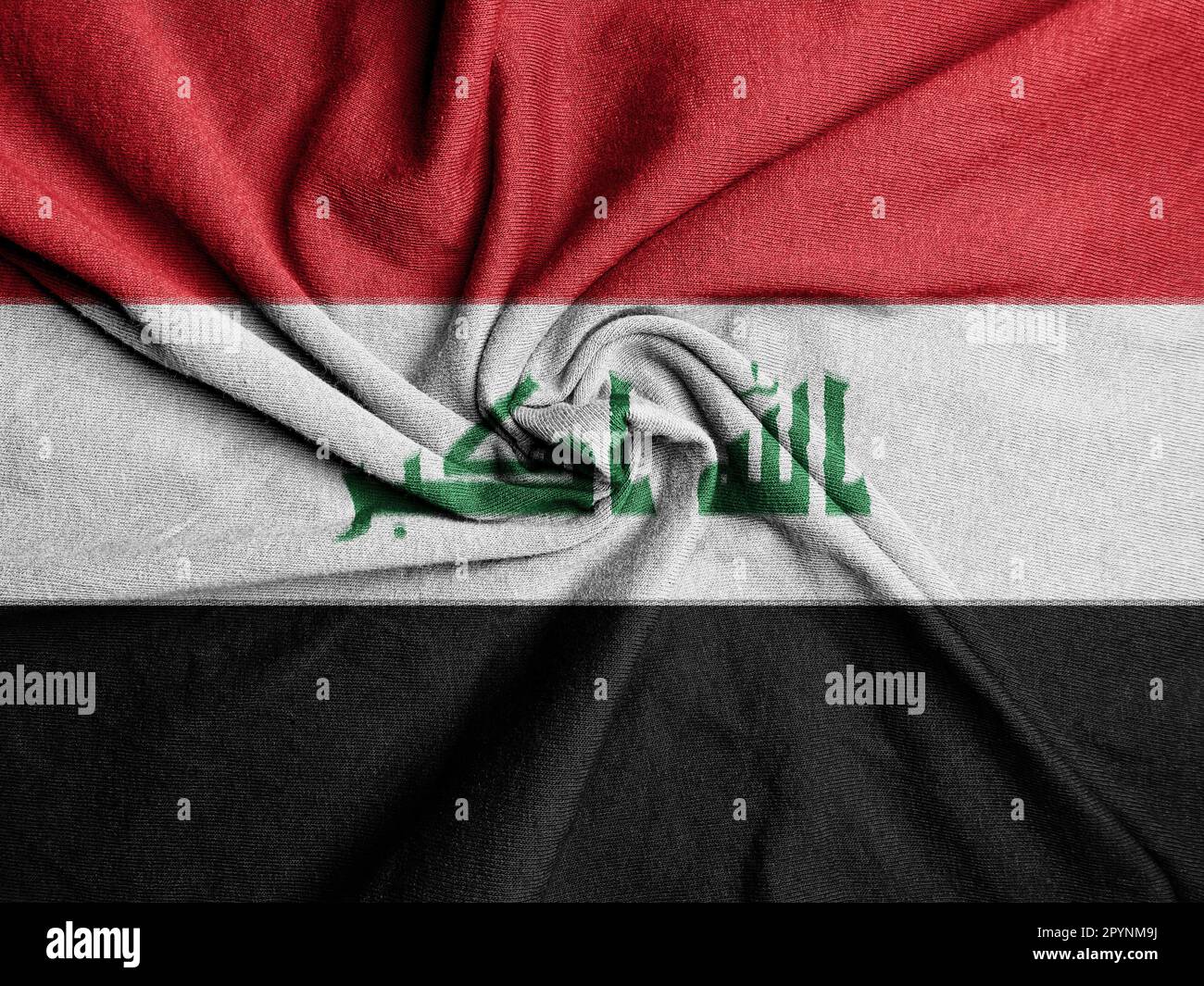Fabric Flag of the Iraq, National Flag of the Iraq Stock Photo - Alamy