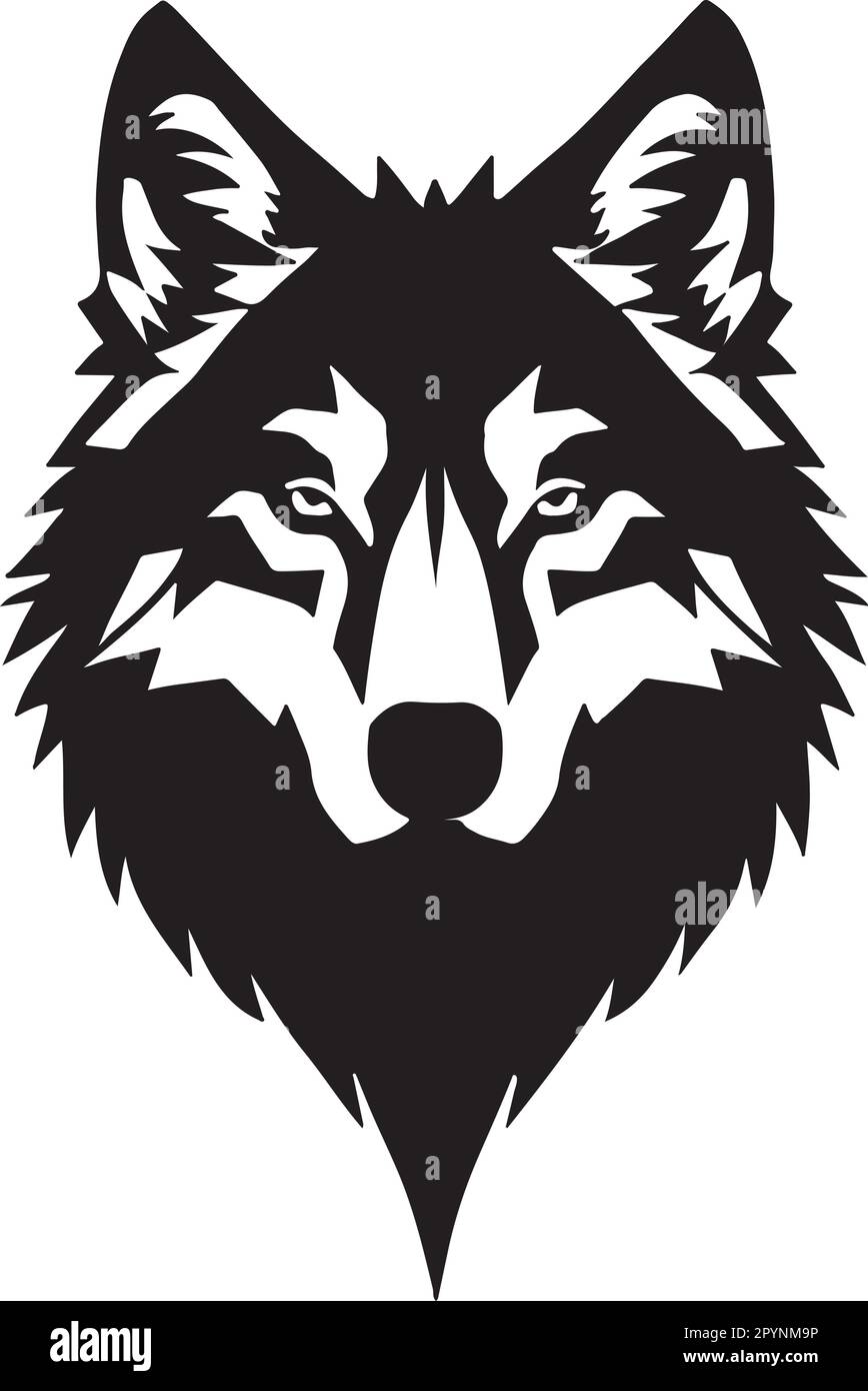 Great and powerful wolf emblem art vector Stock Vector Image & Art - Alamy