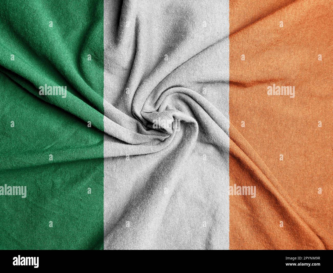 Fabric Flag of the Ireland, National Flag of the Ireland Stock Photo ...