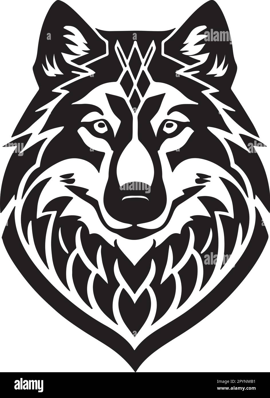 Incredible and powerful wolf emblem art vector Stock Vector Image & Art ...