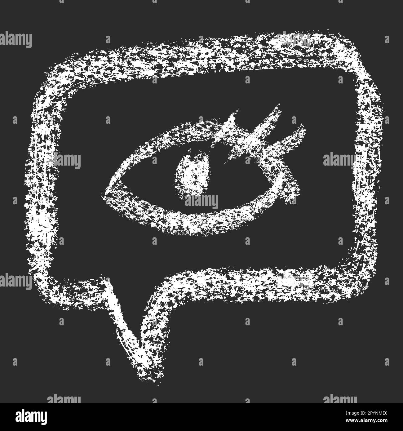 Handdrawn Chalk Speech Bubble Icon Stock Vector Image & Art - Alamy