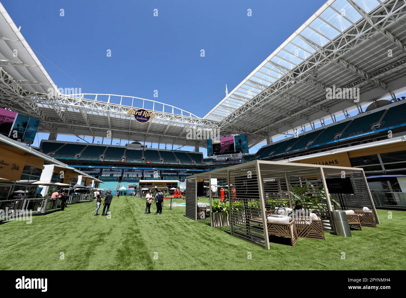 Miami, USA. 04th May, 2023. Circuit atmosphere - the F1 Paddock ...
