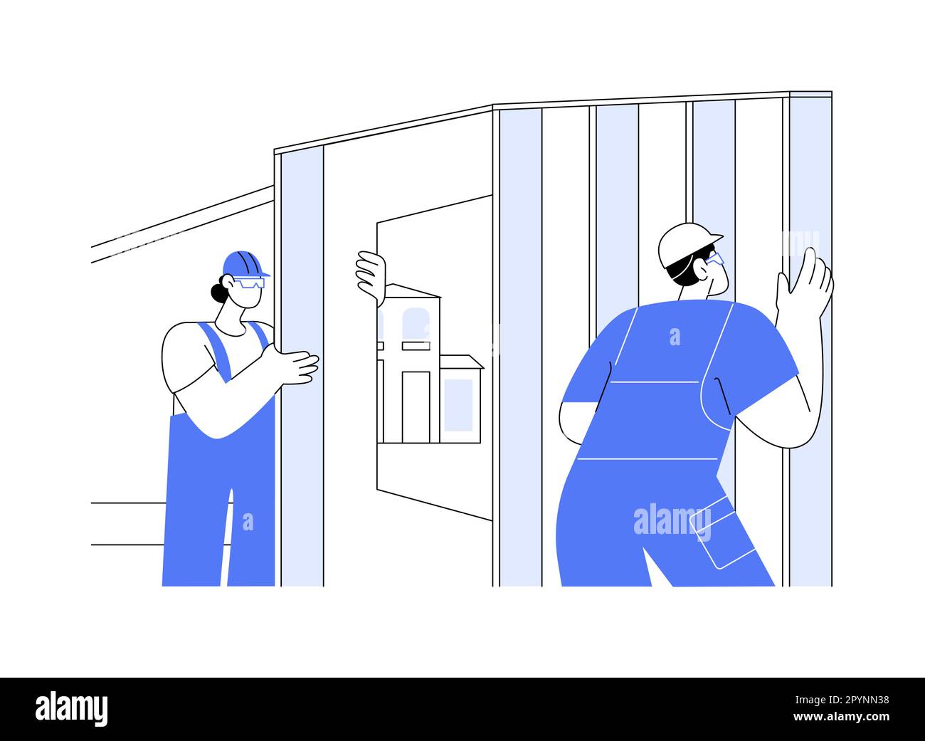 Framing walls abstract concept vector illustration Stock Vector Image ...