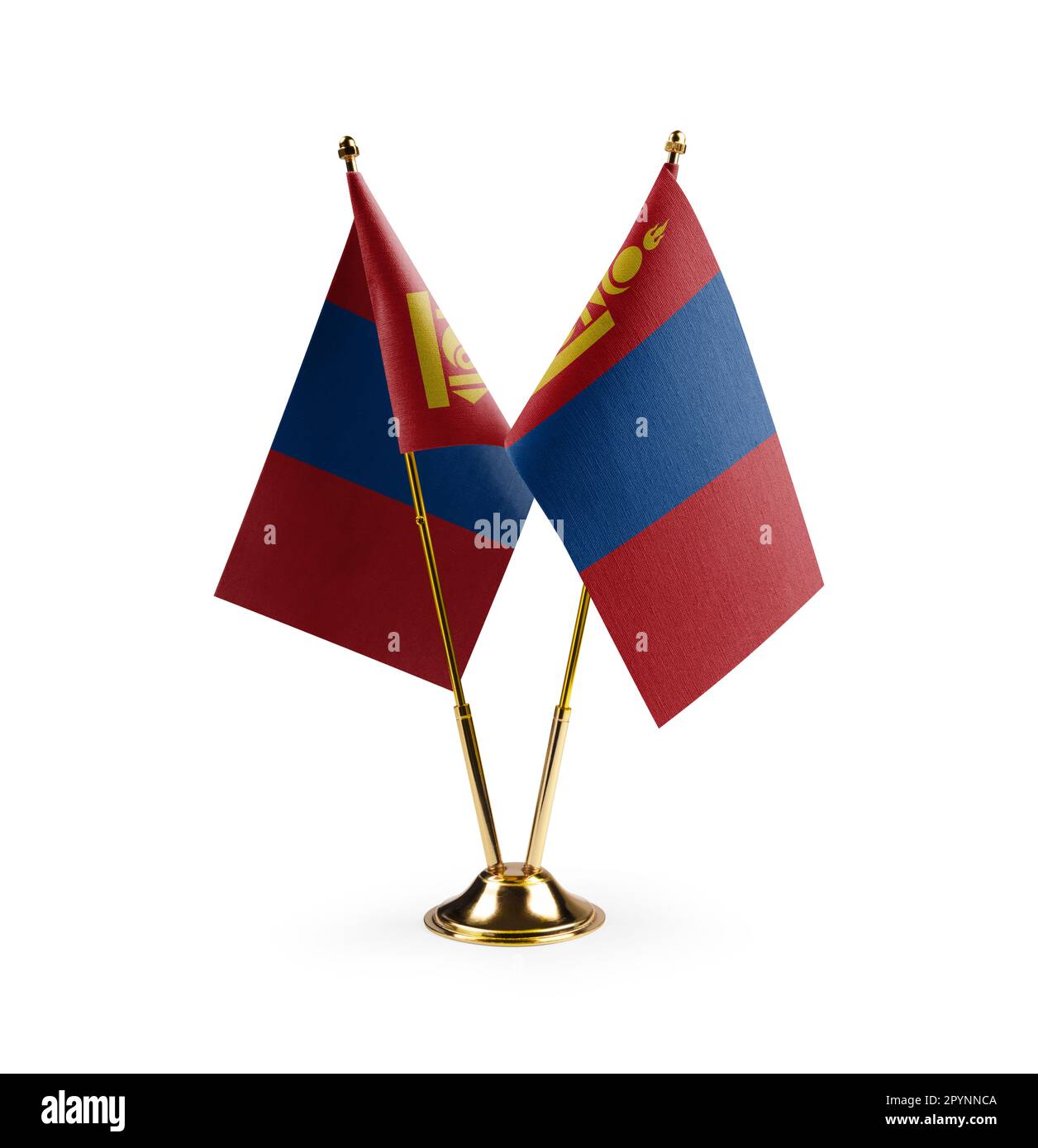 Small national flags of the Mongolia on a white background Stock Photo ...