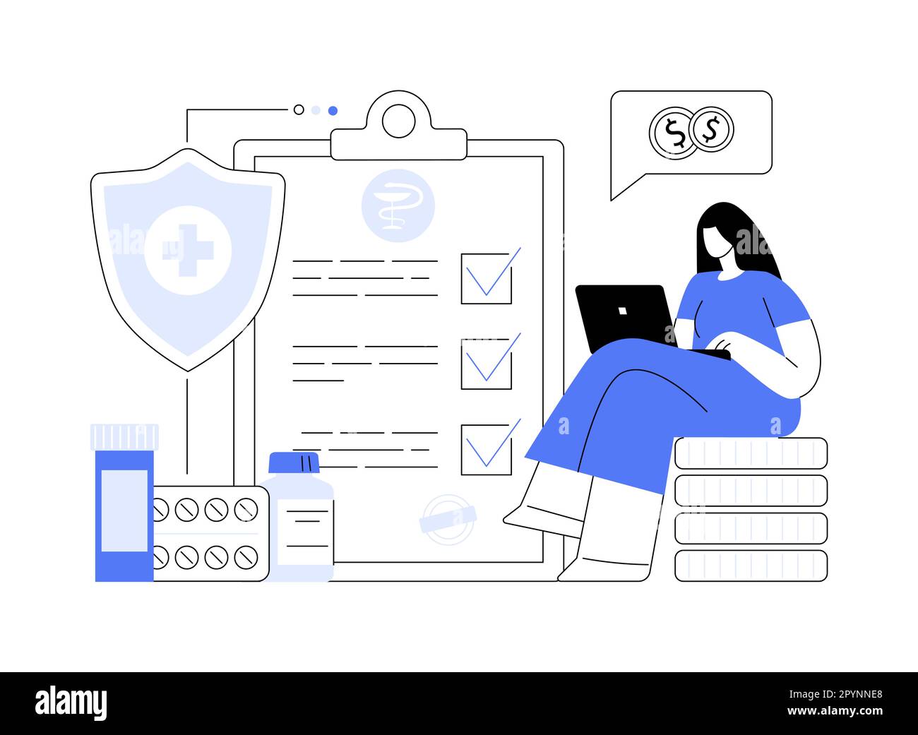 Health insurance abstract concept vector illustration Stock Vector ...