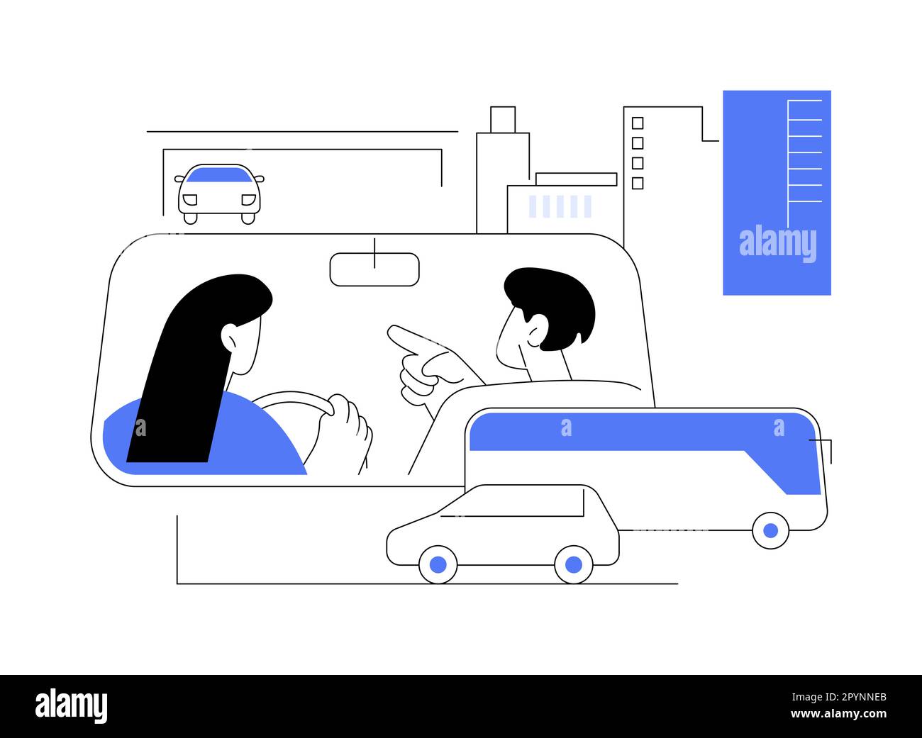 Taking driving test Stock Vector Images - Alamy