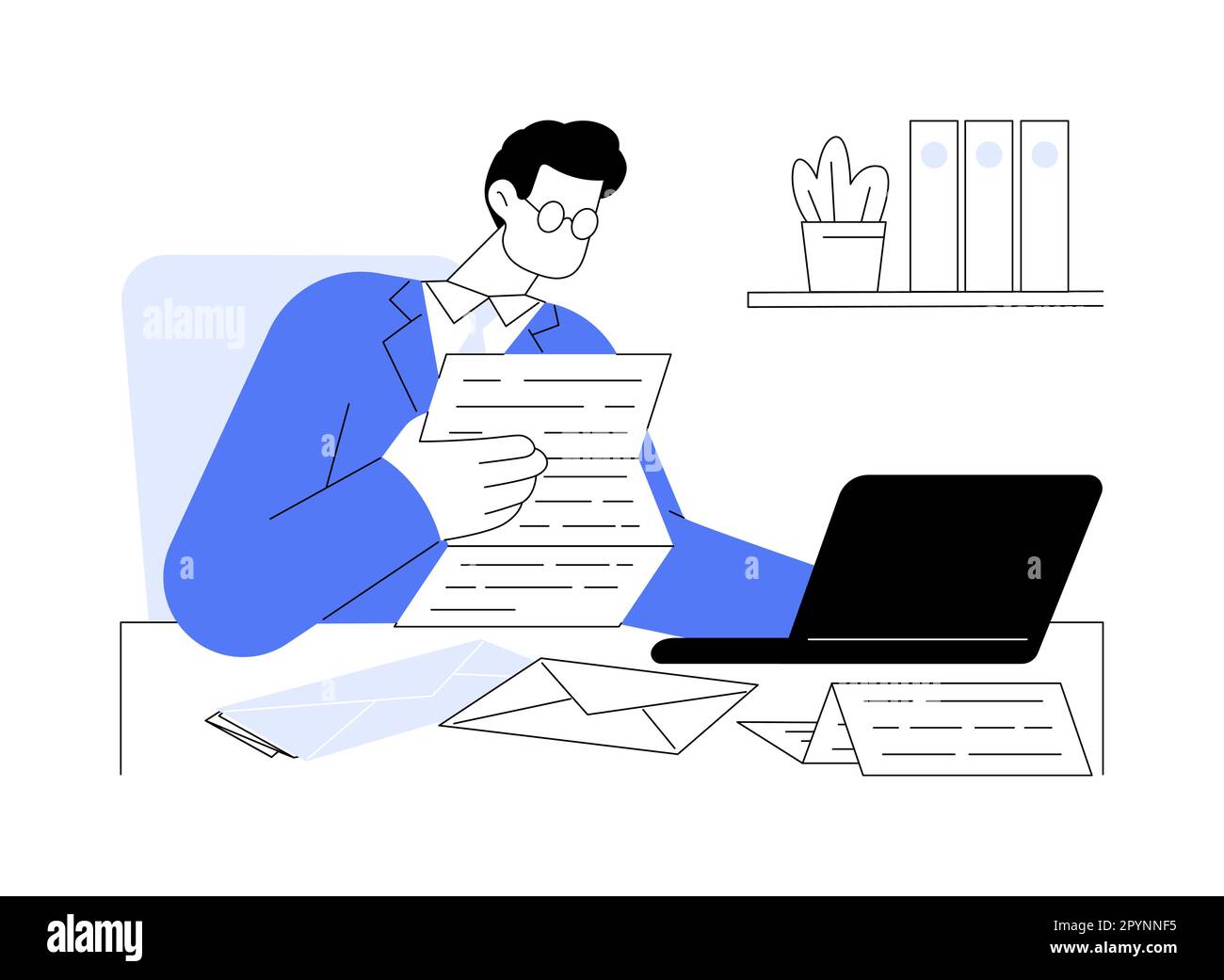 Business letters abstract concept vector illustration Stock Vector ...