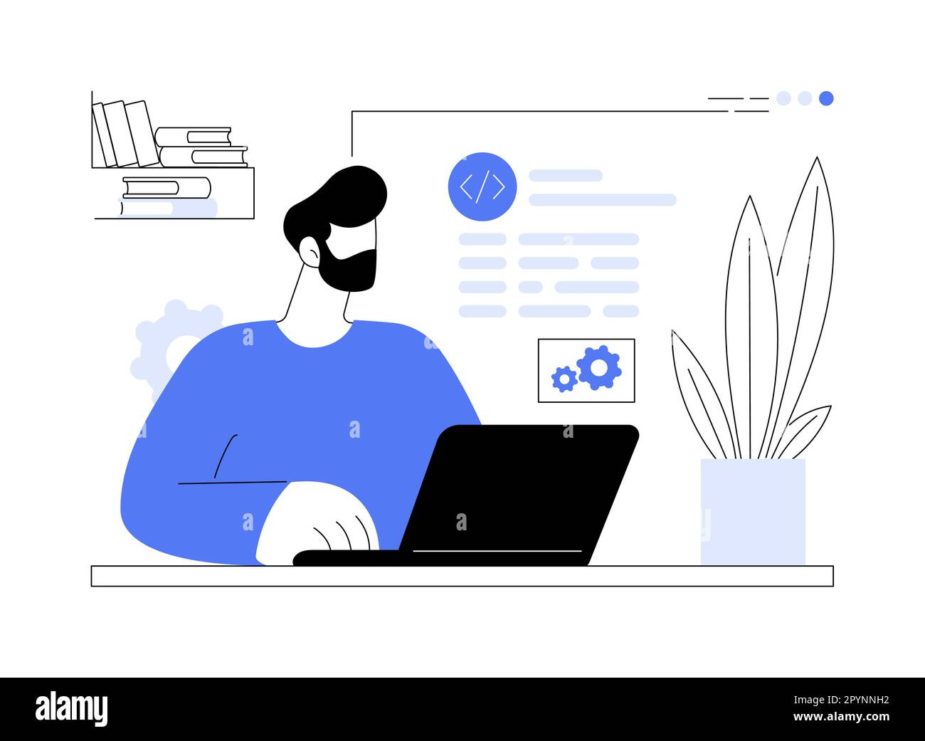 Software developer abstract concept vector illustration Stock Vector ...