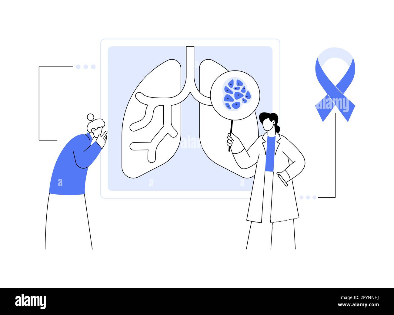 Lung cancer abstract concept vector illustration Stock Vector Image ...