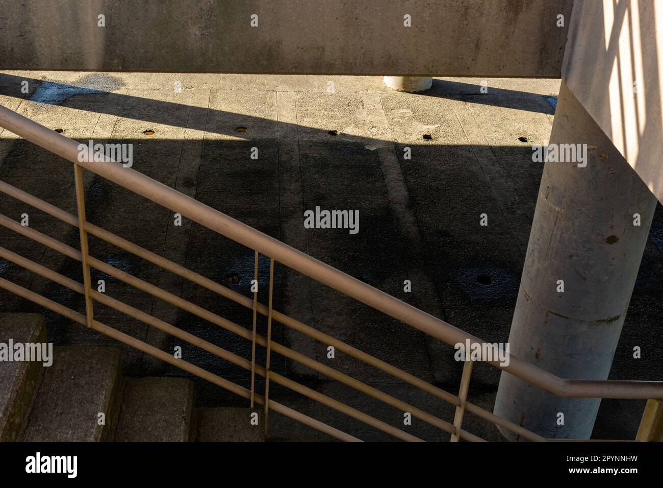Concrete stairs on the pier Stock Photo - Alamy