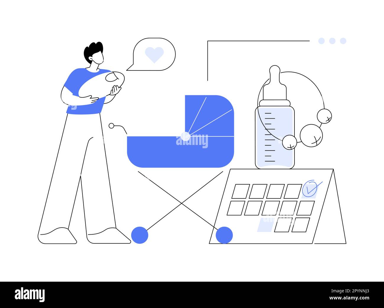 Paternity leave abstract concept vector illustration Stock Vector Image ...