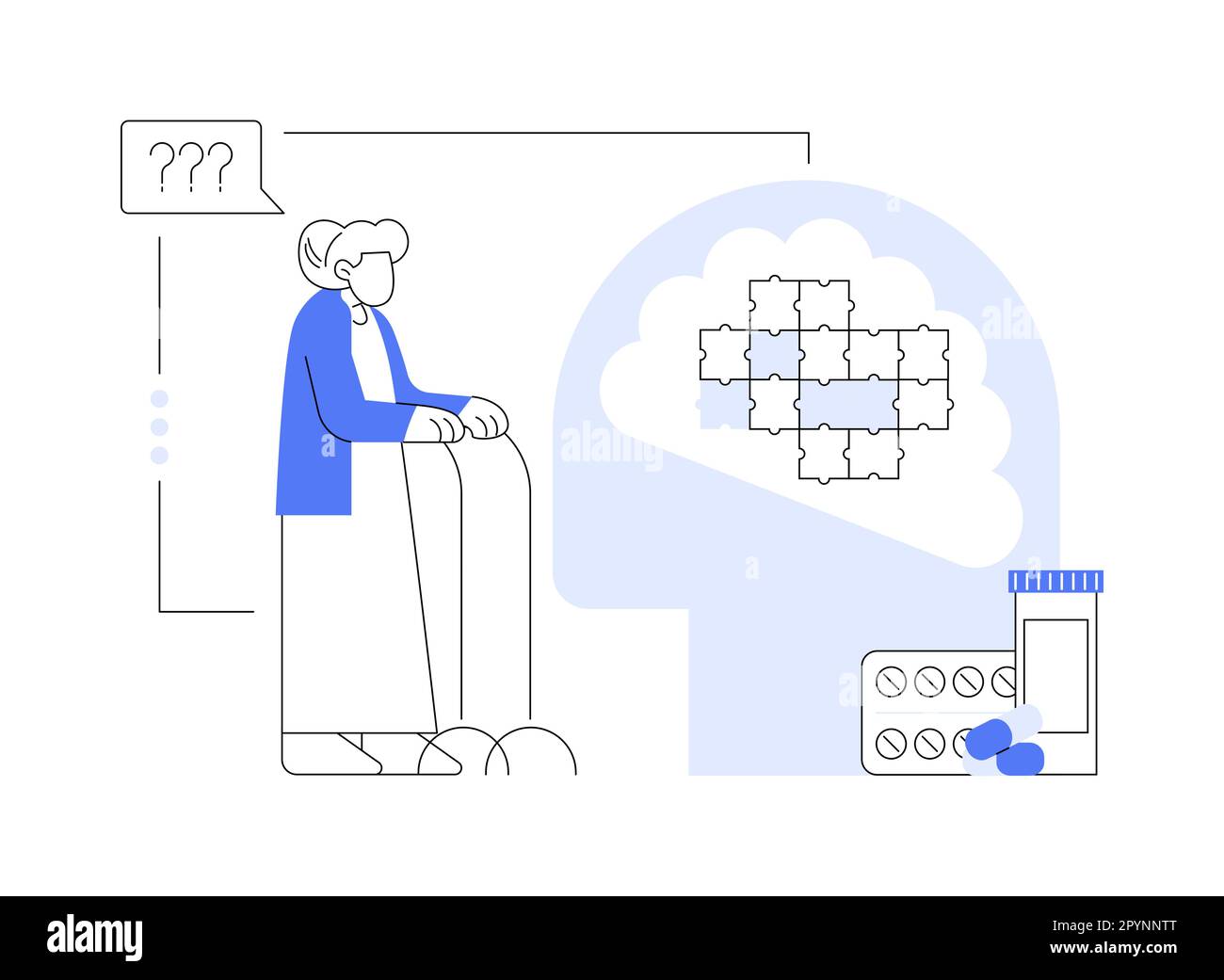 Alzheimer disease abstract concept vector illustration Stock Vector ...