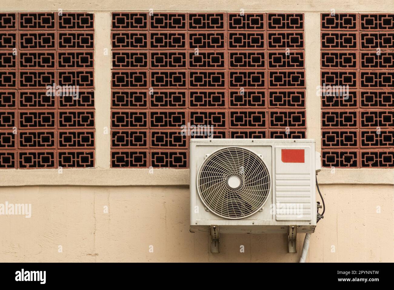 vintage grille on the windows and air conditioning Stock Photo - Alamy