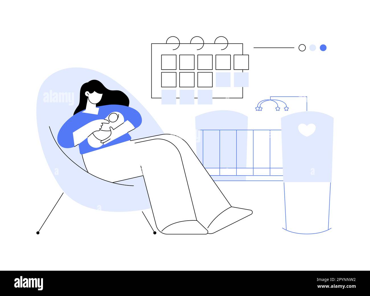 Maternity leave abstract concept vector illustration Stock Vector Image ...