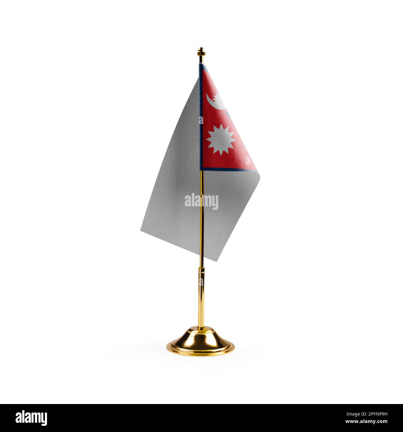 Small national flag of the Nepal on a white background Stock Photo - Alamy