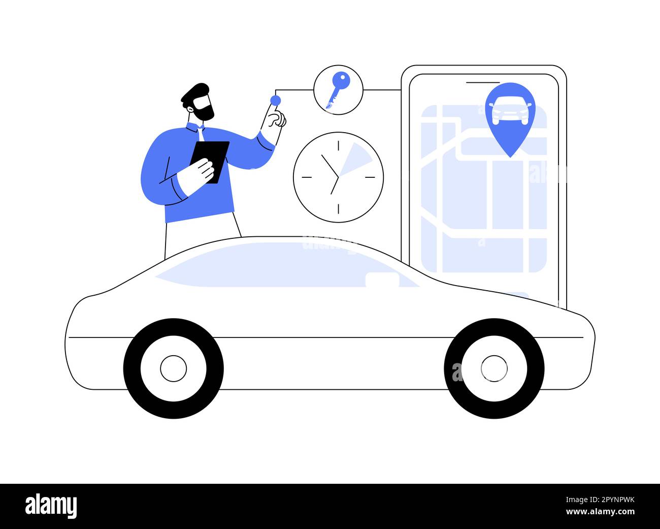 Carsharing Service Abstract Concept Vector Illustration Stock Vector Image And Art Alamy