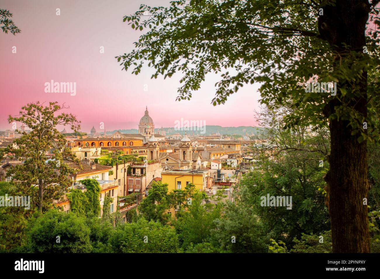 Rome, Italy .Beautiful view at the Rome .Panoramic view of the city ...