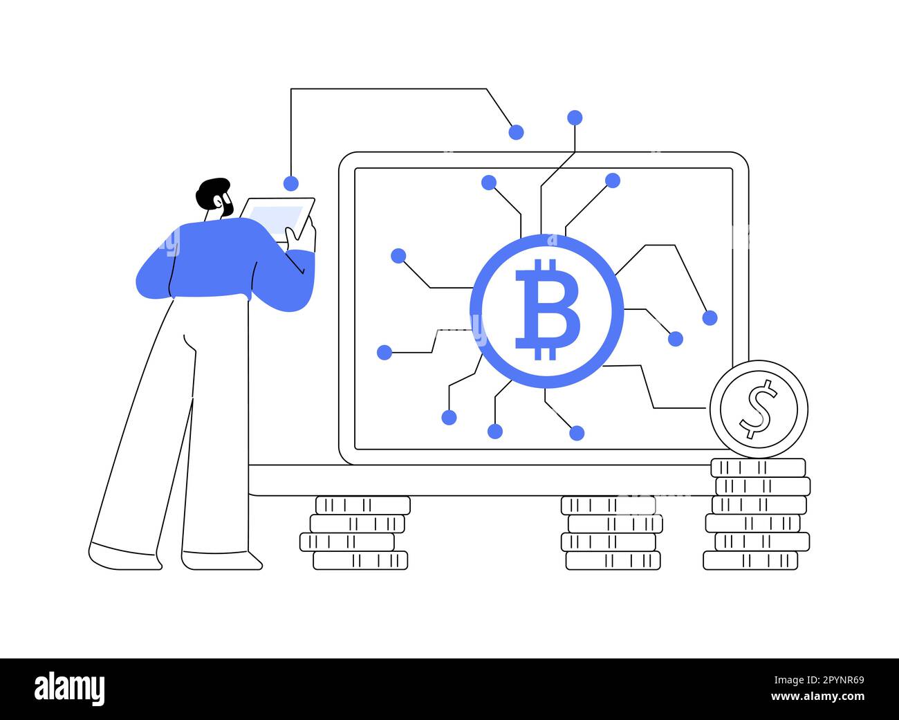 Digital currency abstract concept vector illustration Stock Vector ...