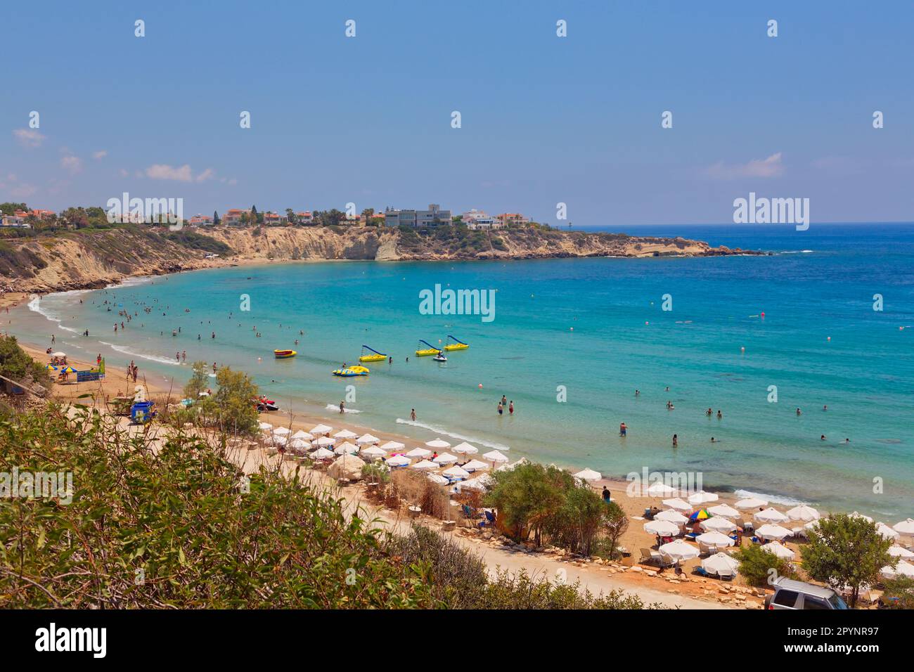 Beautiful Beach Coral Bay near Paphos, Cyprus Stock Photo - Alamy