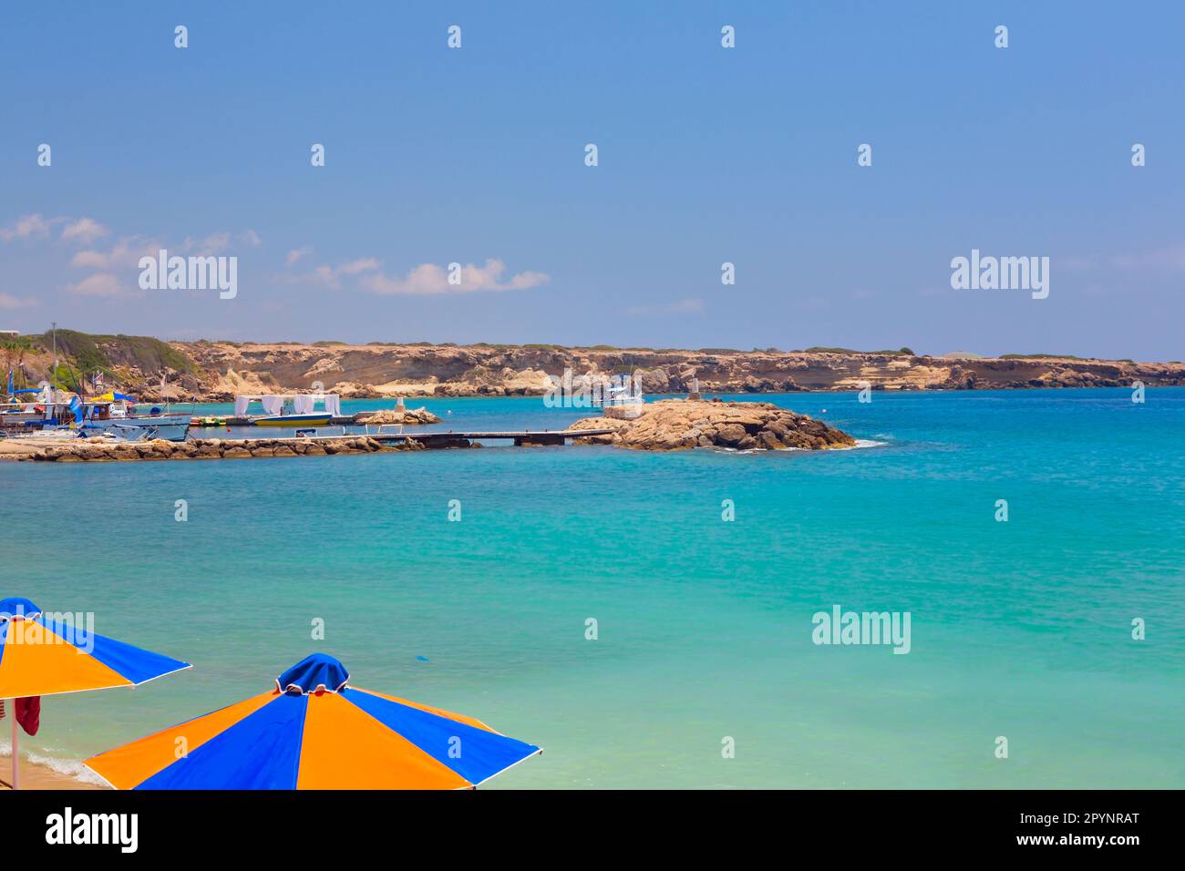 Beautiful Beach Coral Bay near Paphos, Cyprus Stock Photo - Alamy
