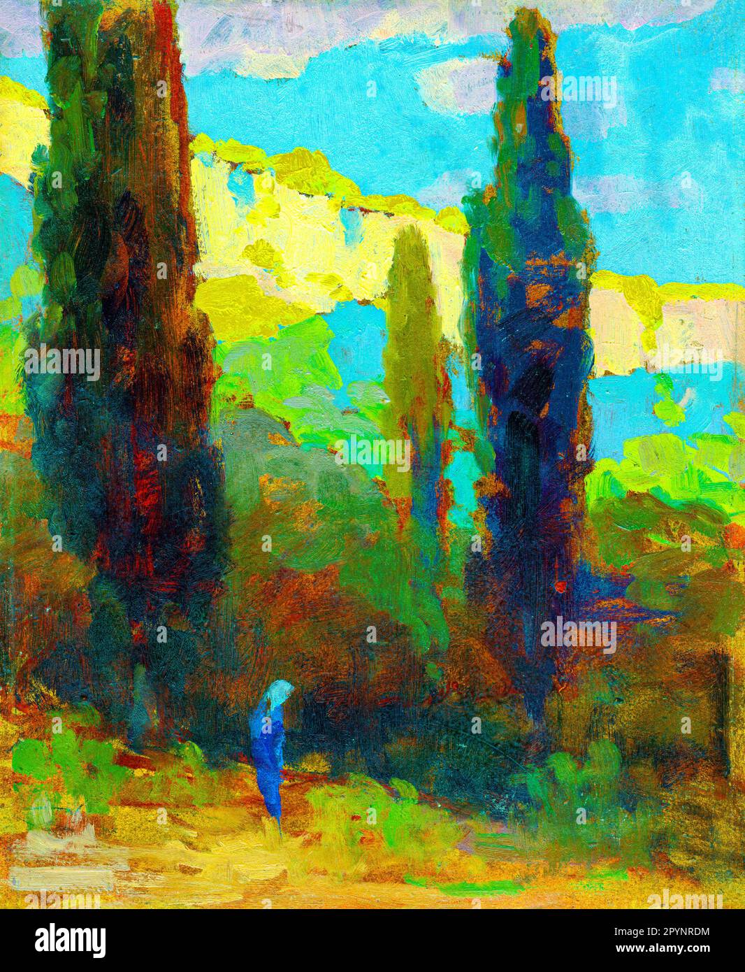 Poplar tree drawing hi-res stock photography and images - Alamy