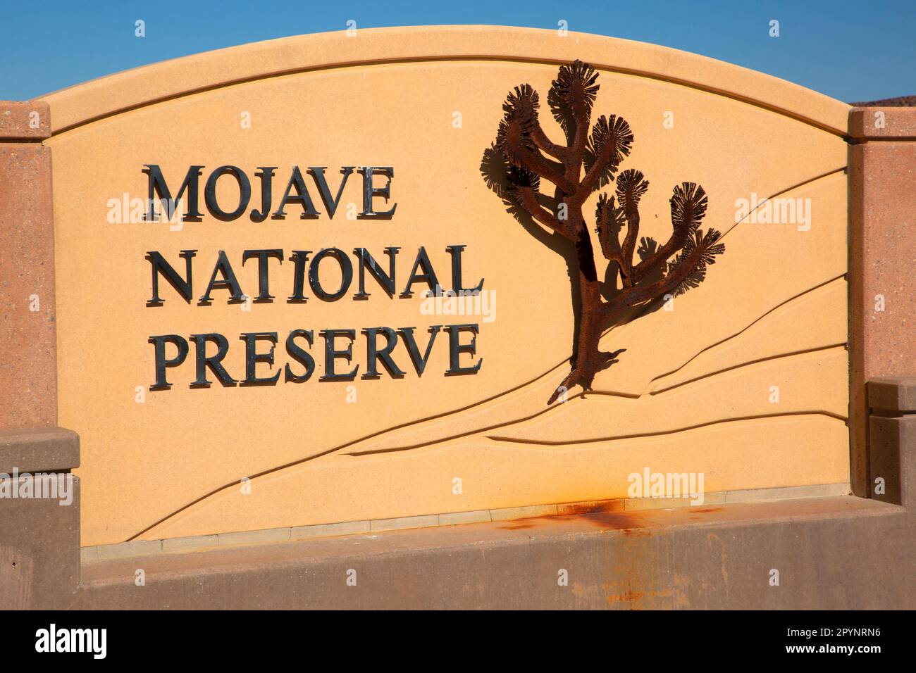 Entrance sign, Mojave National Preserve, California Stock Photo - Alamy