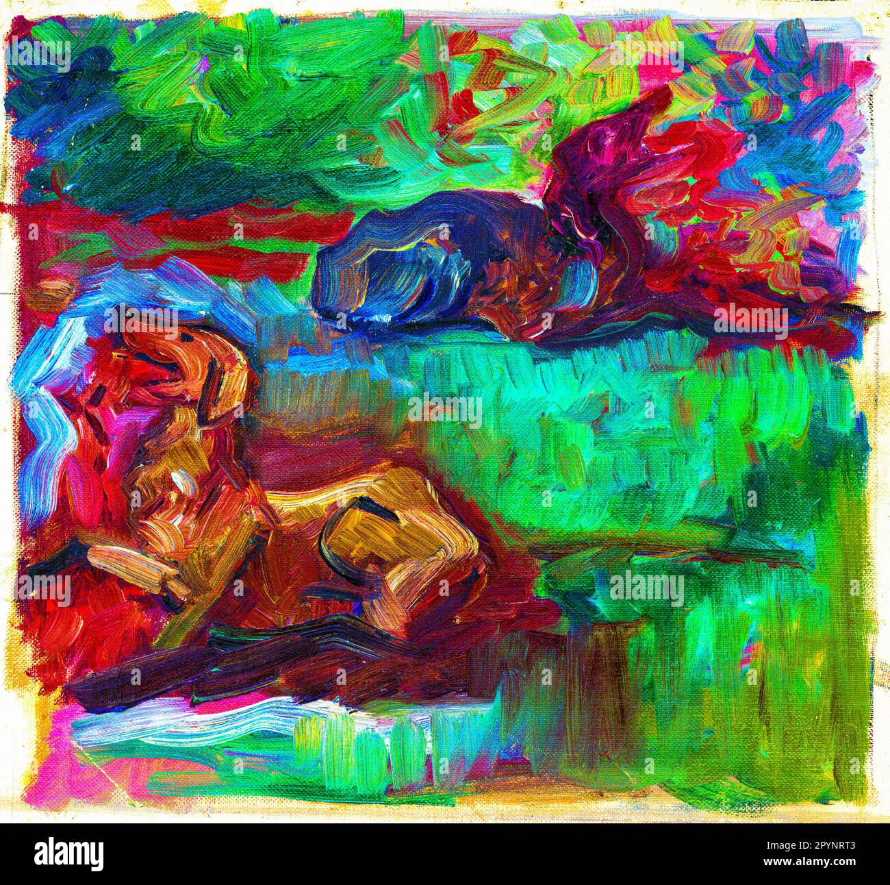 Reclining dogs hi-res stock photography and images - Alamy