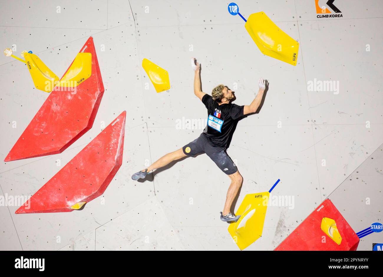 Seoul, South Korea. 30th Apr, 2023. Manuel Cornu (FRA), Apr 30, 2023 - Sport Climbing : Men's ...