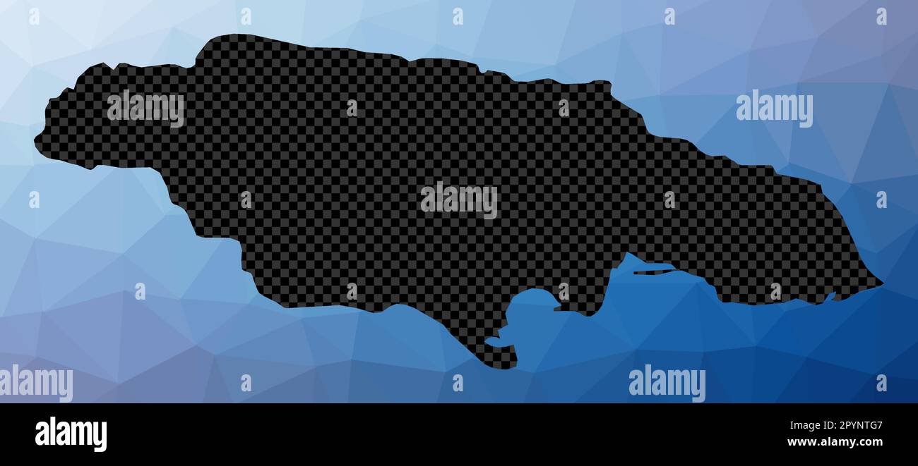 Jamaica geometric map. Stencil shape of Jamaica in low poly style ...
