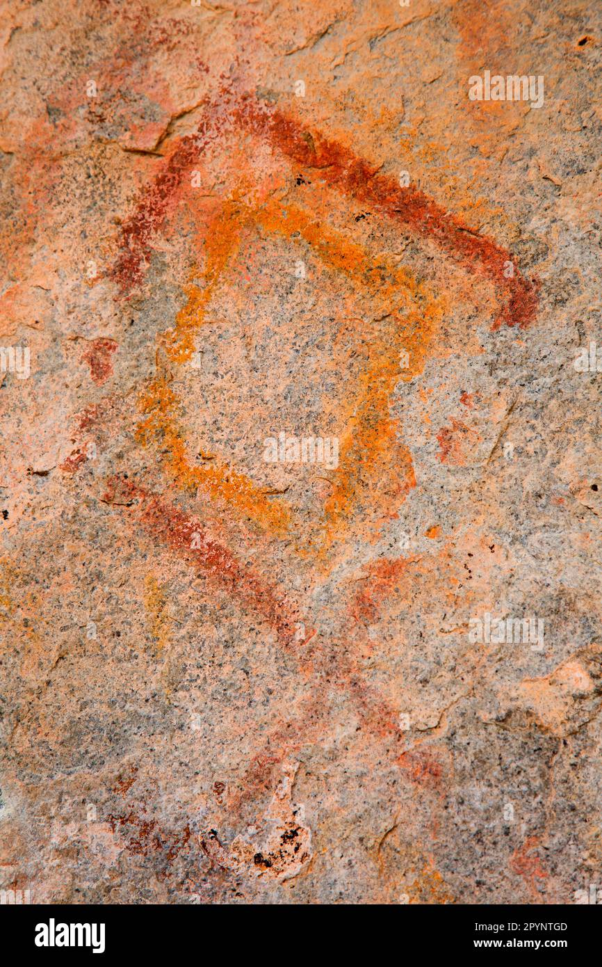 Pictographs, Hueco Tanks State Park & Historic Site, Texas Stock Photo ...