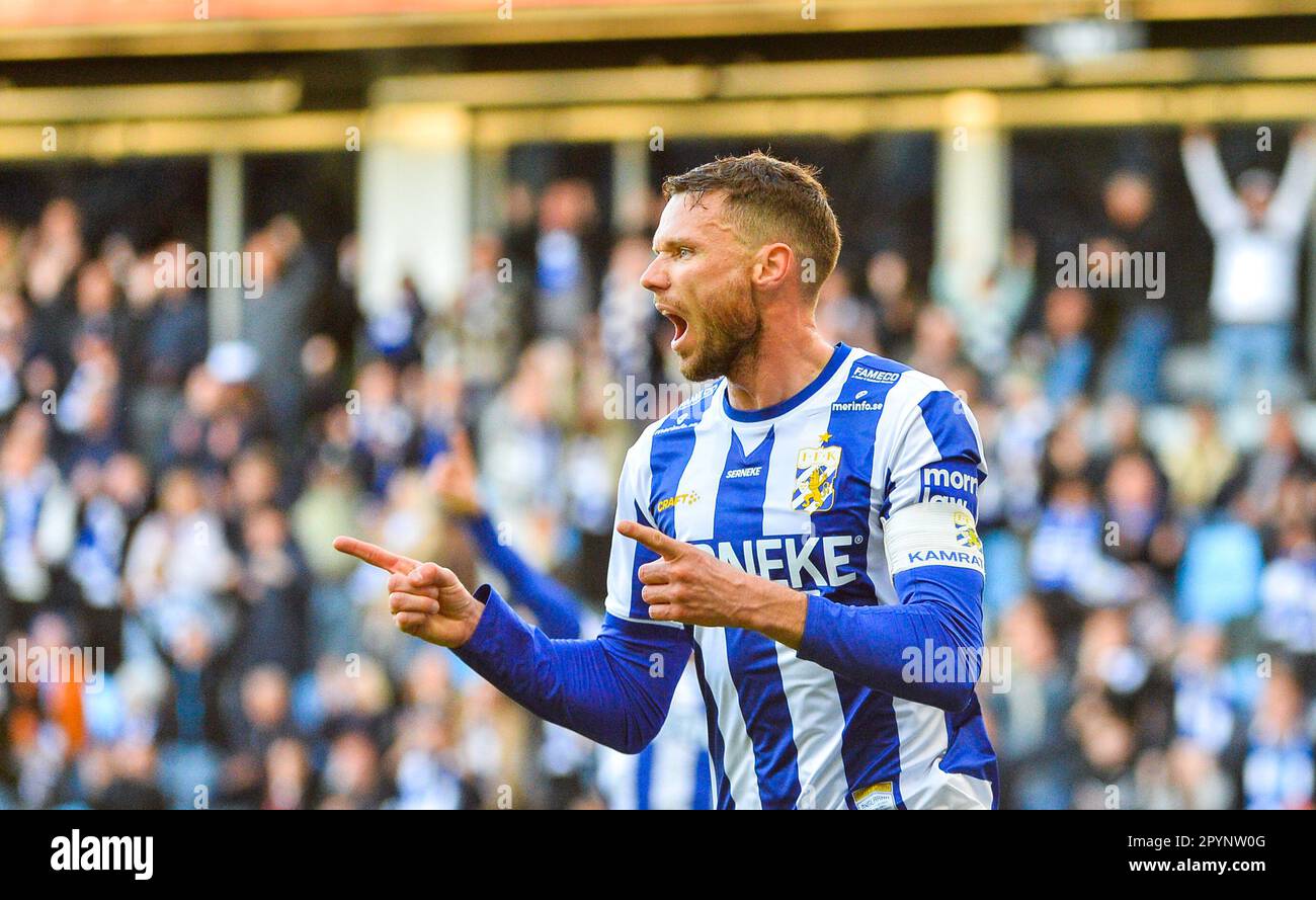 Gothenburg, 4 May 2023 Marcus Berg of IFK Göteborg celebrates after ...
